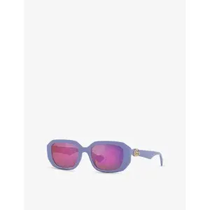 Gucci Gg1535s Rectangular Sunglasses - Purple