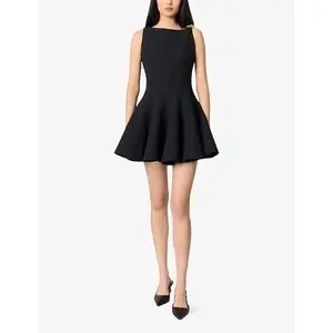 Maje Sleeveless Tweed Mini Dress - Noir / Gris
