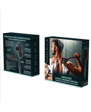 Perry Ellis Vibrating Sonic Shower Brush With 4 Massage Modes