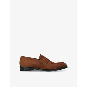 Zegna Suede Penny Loafers - Brown