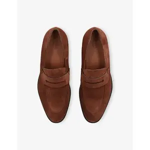 Zegna Suede Penny Loafers - Brown