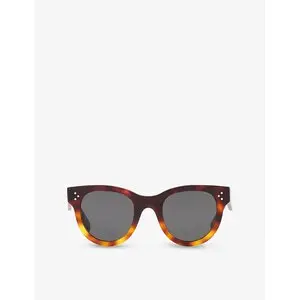 Celine Rectangle-frame Tortoiseshell Acetate Sunglasses - Brown