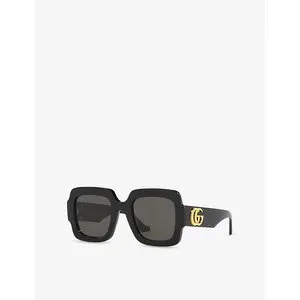 Gucci Gg1547s Square-frame Sunglasses - Black