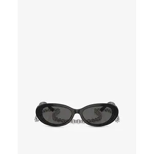 Tiffany & Co. Tf4221 Oval-frame Sunglasses - Black