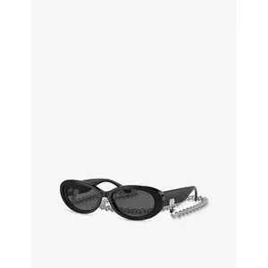 Tiffany & Co. Tf4221 Oval-frame Sunglasses - Black