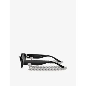 Tiffany & Co. Tf4221 Oval-frame Sunglasses - Black
