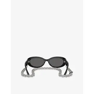 Tiffany & Co. Tf4221 Oval-frame Sunglasses - Black