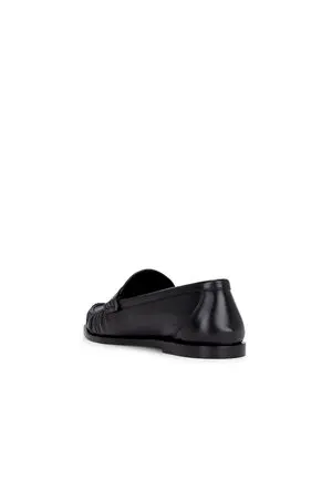 Saint Laurent Leather Loafer - Black