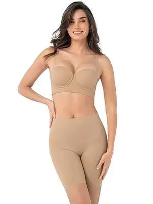 Victoria's Secret Leonisa Shapewear Seamless Backless Moderate Shaper Short - Beige