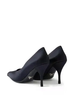 Prada 85mm Satin Pumps - Blue