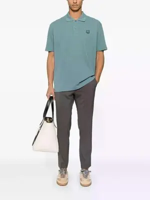 Maison Kitsuné Bold Fox Head-patch Polo Shirt - Blue