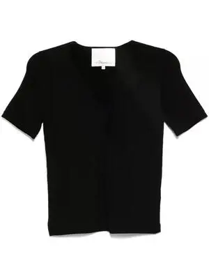 3.1 Phillip Lim Compact Rib Tee - Black