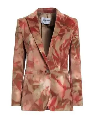 DONDUP DONDUP Multicolor Patterned Velvet Blazer Red