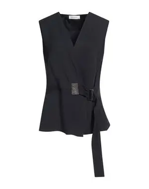 Fabiana Filippi Viscose Wrap Top With Embellishments
