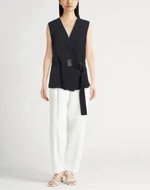 Fabiana Filippi Viscose Wrap Top With Embellishments