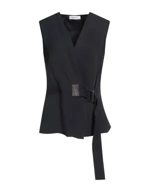 Fabiana Filippi Viscose Wrap Top With Embellishments