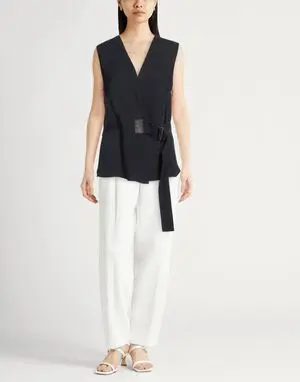 Fabiana Filippi Viscose Wrap Top With Embellishments