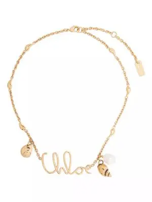 Chloé Shell Pendant Necklace - Gold