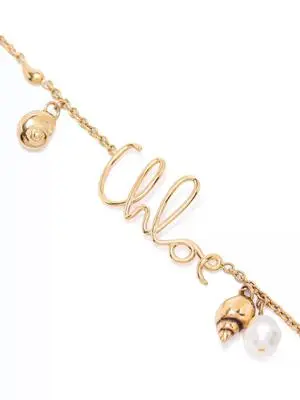 Chloé Shell Pendant Necklace - Gold