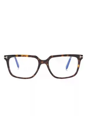 TOM FORD Rectangle-frame Glasses - Brown