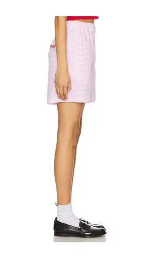 Fiorucci Gingham Logo Shorts