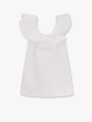 Elisabetta Franchi Floral Jacquard Mini Dress With Ruches