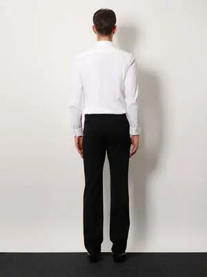 Saint Laurent Tuxedo Wool Trouser With Lateral Satin Bands