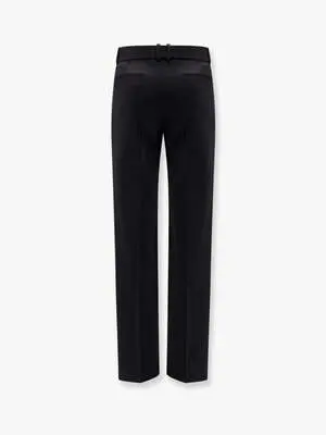 Saint Laurent Tuxedo Wool Trouser With Lateral Satin Bands