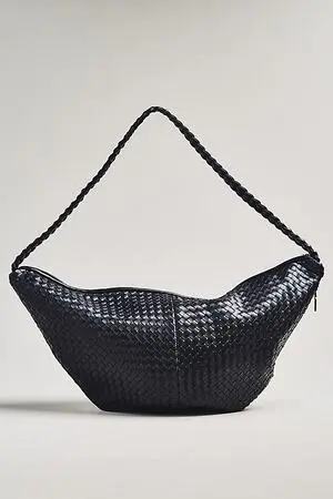 MELIE BIANCO Woven Crossbody Bag - Black
