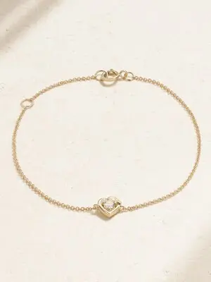 STONE AND STRAND Tie The Knot 10-karat Diamond Bracelet - Gold