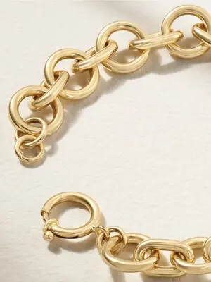 FOUNDRAE Heart Mixed Oversized Clip 18-karat Bracelet