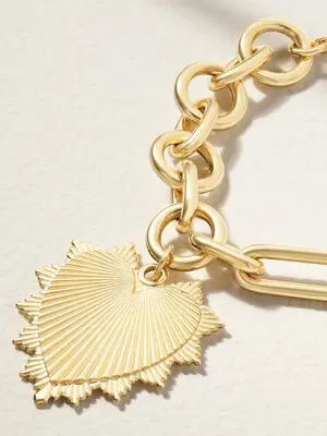 FOUNDRAE Heart Mixed Oversized Clip 18-karat Bracelet