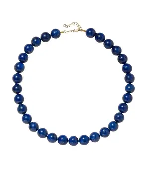 Jia Jia Gold Lapis Lazuli Beaded Necklace - Blue