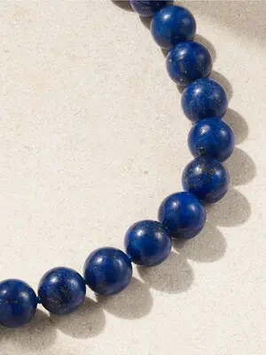 Jia Jia Gold Lapis Lazuli Beaded Necklace - Blue