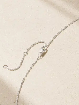 De Beers Aura Pear-cut Diamond 18-karat White Gold Necklace