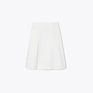 Tory Burch Pleated Twill Skirt - White