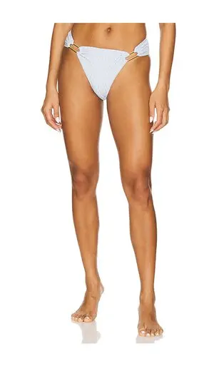 PQ Detail Fanned Bikini Bottom - Tallulah White