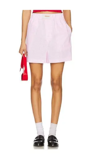 Fiorucci Gingham Logo Shorts