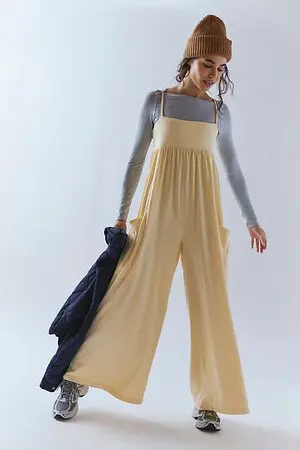 Free People Hot Shot Strappy Onesie - Sunlit Yellow