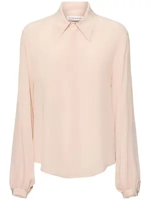 Victoria Beckham Blouson Silk Shirt - Pink