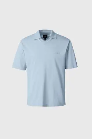 Mackage Marco Organic Cotton Polo - Fog Blue