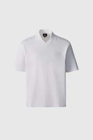 Mackage Marco Organic Cotton Polo White