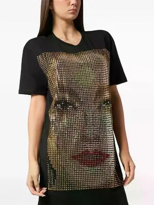Philipp Plein Rhinestone-embellished Jersey Dress