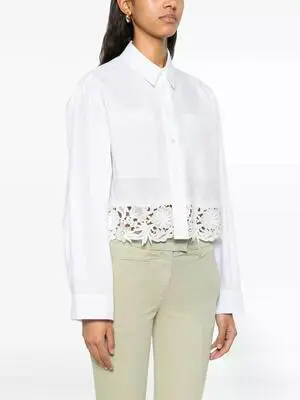 TWINSET Poplin Lace Shirt