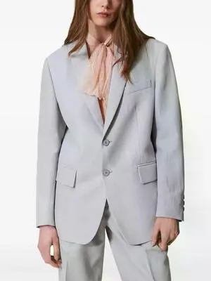 TWINSET Twill Single-breasted Blazer