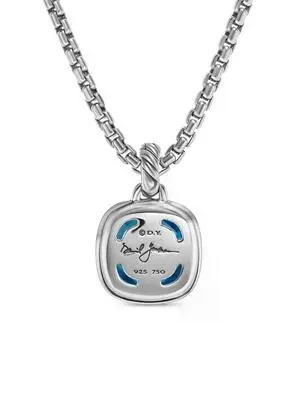 David Yurman 18kt Yellow Gold And Sterling Albion Topaz Pendant - Silver