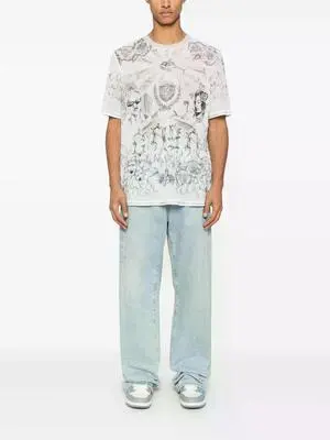 Casablanca Tattoo-print Mesh T-shirt