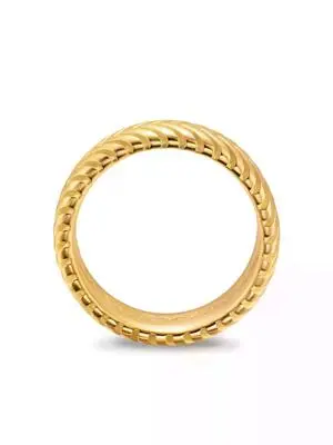 David Yurman 18kt Yellow Chevron Ring