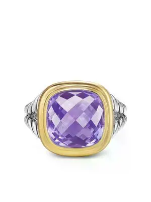 David Yurman 18kt Yellow Gold And Sterling Albion Amethyst Ring - Silver