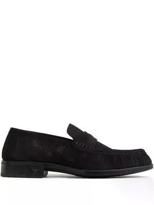 GIUSEPPE ZANOTTI Suede Loafers - Black
